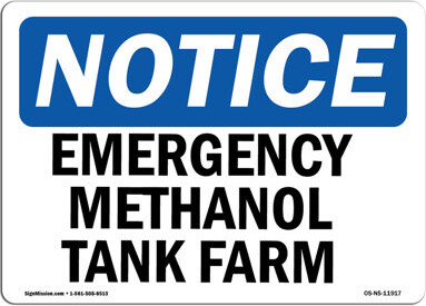 SignMission Emergency Stop Methanol Tank Farm Sign - ShopStyle Laptop ...