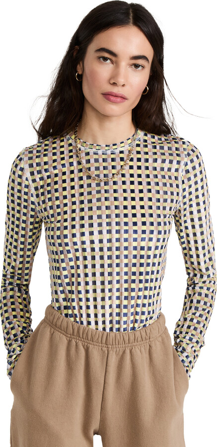 Stine Goya Velvet Devore Long Sleeve Top - ShopStyle