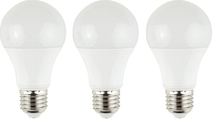 ValueLights 3 Pack E27 White Thermal Plastic GLS LED 7W Multi RGB 6500K ...