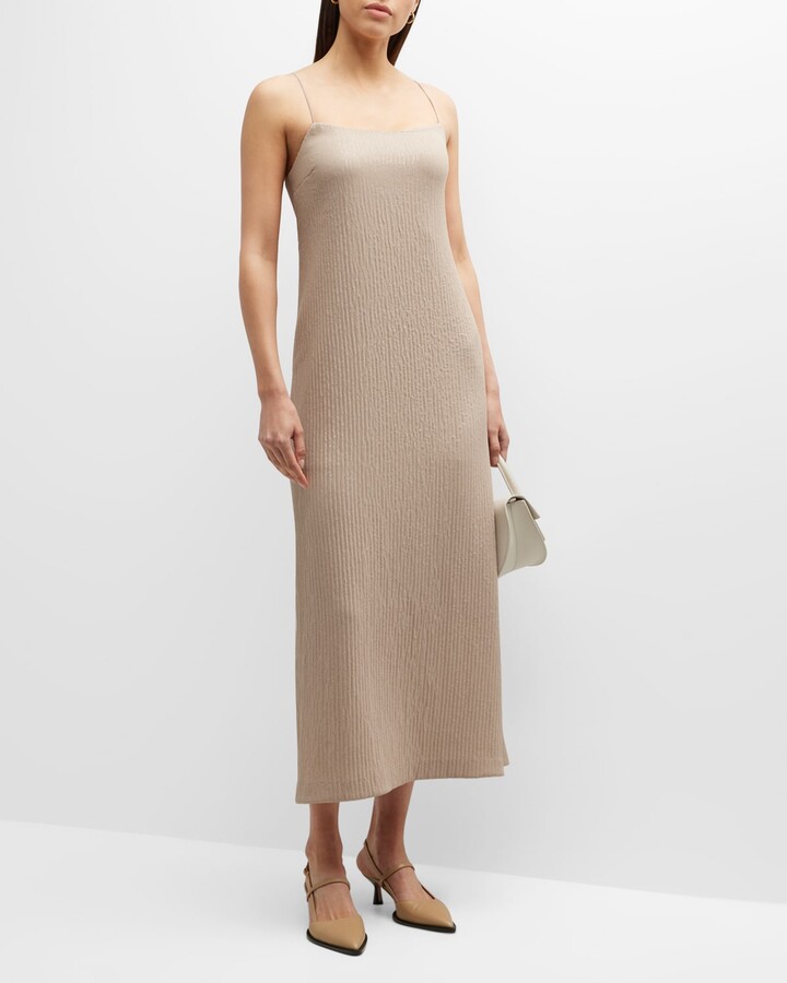 Max Mara Alias Square-Neck Ribbed Dress - ShopStyle