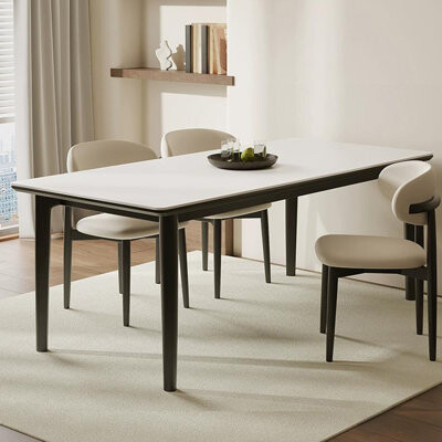 dujinlong home White Ash Sintered Stone Table Chair Set Appeal - ShopStyle