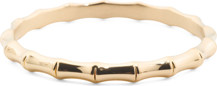 Milor Gold Made In Italy 14k Gold Bamboo Bangle Bracelet - ShopStyle