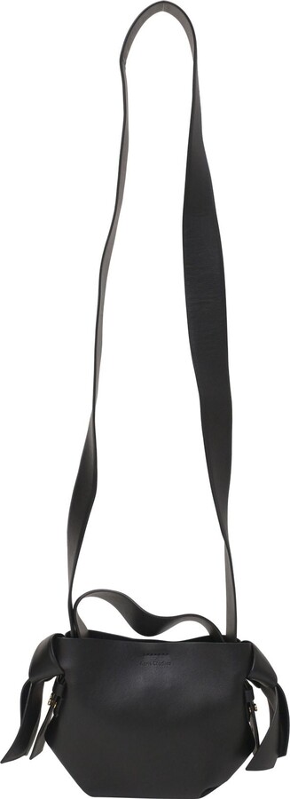 Acne Studios Mini Musubi Shoulder Bag in Black Leather - ShopStyle