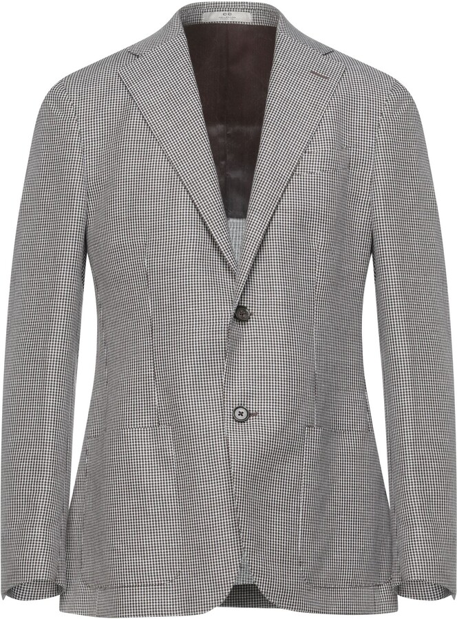 CC COLLECTION CORNELIANI Suit Jacket Dark Brown - ShopStyle