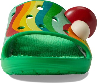Crocs Zen Garden Sensory Classic Terry Cloth Slide (Grass Green) Shoes ...