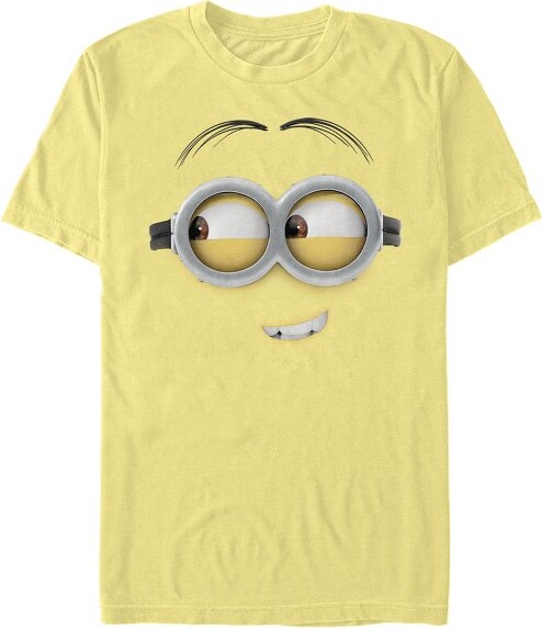 Despicable Me Men' Depicable Me Minion Dave Side Smile Big Face T-Shirt ...
