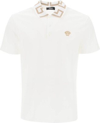 Versace polo shirt with greca collar - ShopStyle