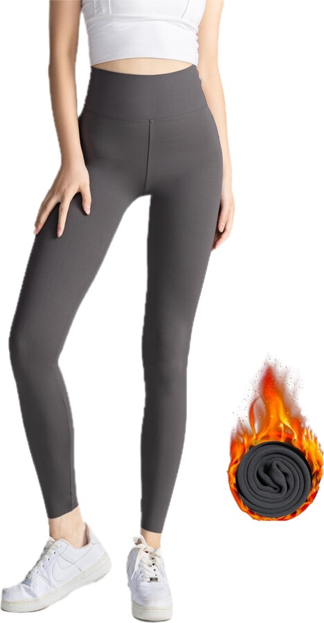 MyCoov Women's Fleece Lined Waterproof Leggings High Waisted Thermal ...