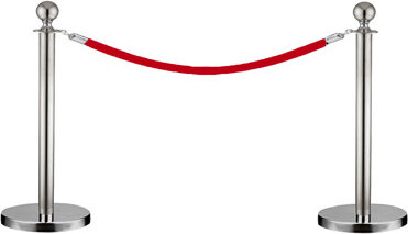 FixtureDisplays Crowd Control Stanchion Queue Barrier Post Chrome Crown ...