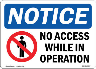 SignMission No Access While in Operation Sign - ShopStyle Desks