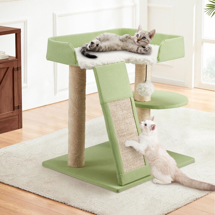 Erommy Small Cat Tree for Indoor Cats, Modern Cat Toys with Sisal ...