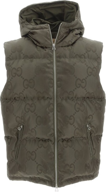 Gucci GG Logo Printed Hooded Gilet - ShopStyle Down & Puffer Coats