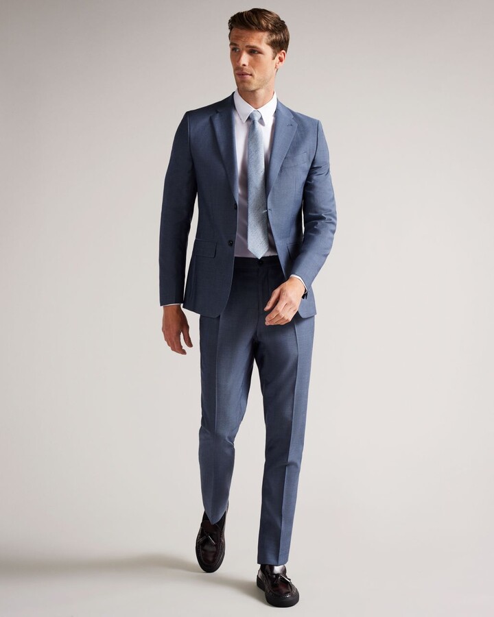 Ted Baker Mohair Look Blazer in Light Blue - ShopStyle