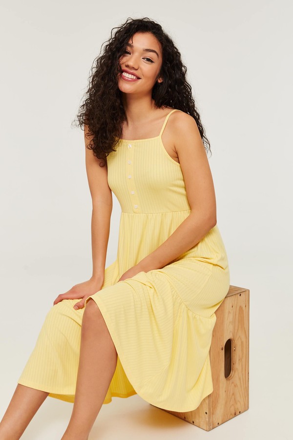 Ardene Ribbed Tank Midi Dress - ShopStyle