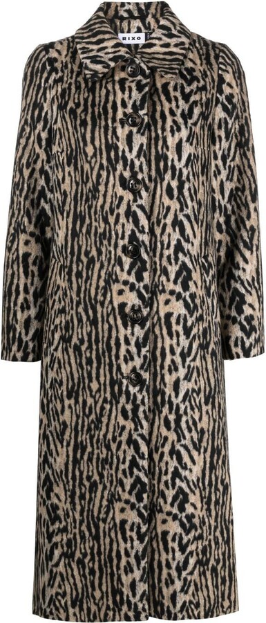 Rixo Milly leopard print coat - ShopStyle