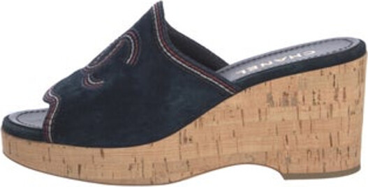 Chanel 2021 Interlocking CC Logo Slides - ShopStyle