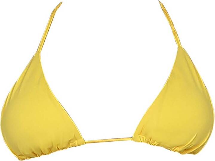 Styelle Swim - Daisy Triangle Eco Bikini Top Yellow - ShopStyle