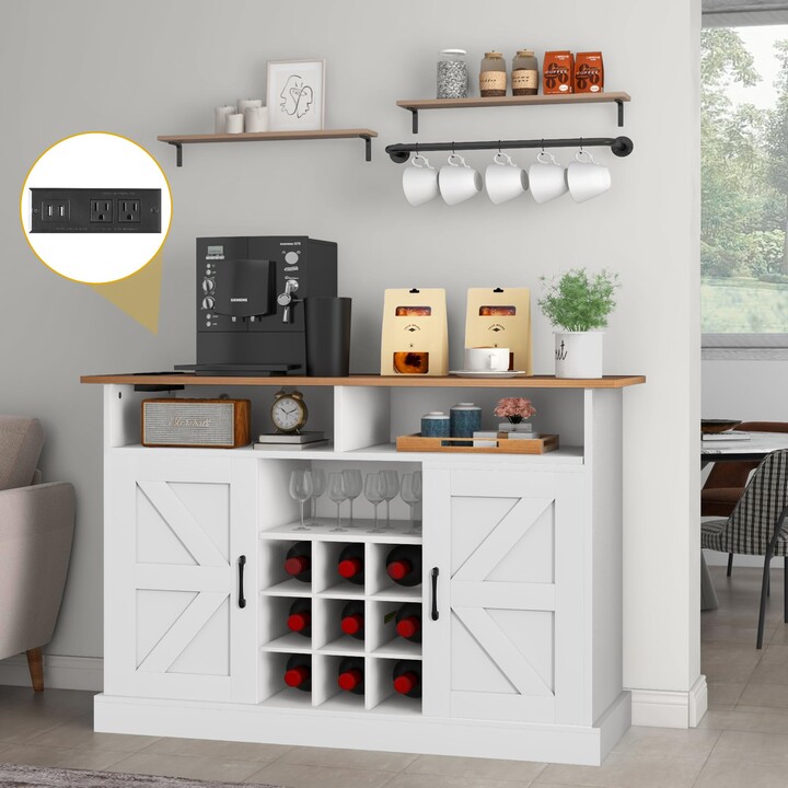DWVO 52" Farmhouse Bar Cabinet with Storage - ShopStyle