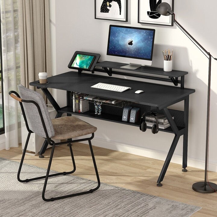 Tribesigns 47" Gaming Table K-Shaped Computer PC Gaming Workstation ...