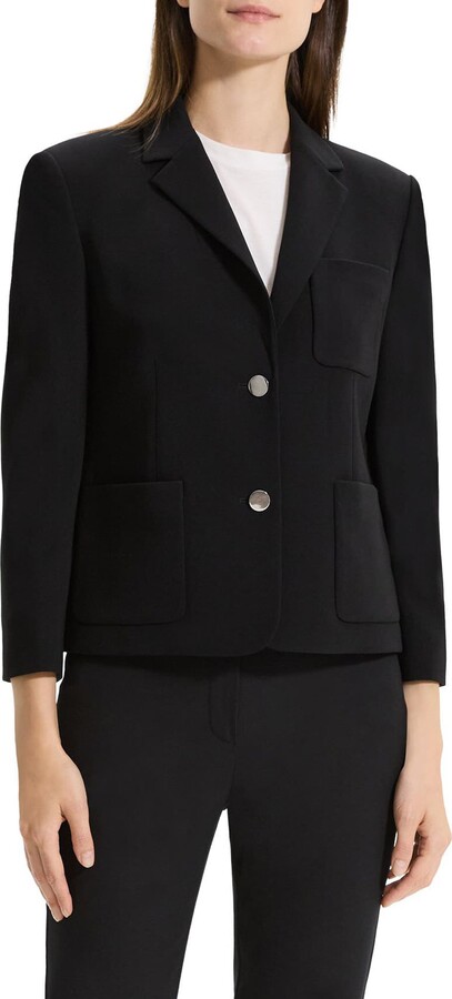 Theory Shrunken Single Breasted Blazer - ShopStyle