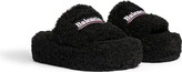Balenciaga Furry Platform Sandal - ShopStyle
