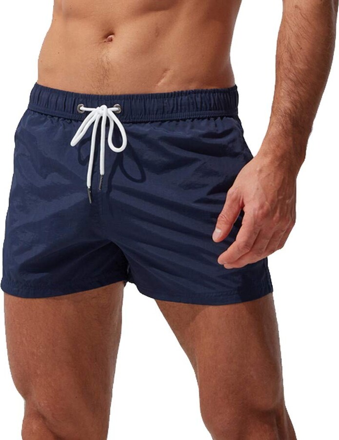 SDERG Swim Trunks Men Zip Pocket Deals of The Day with Compression ...