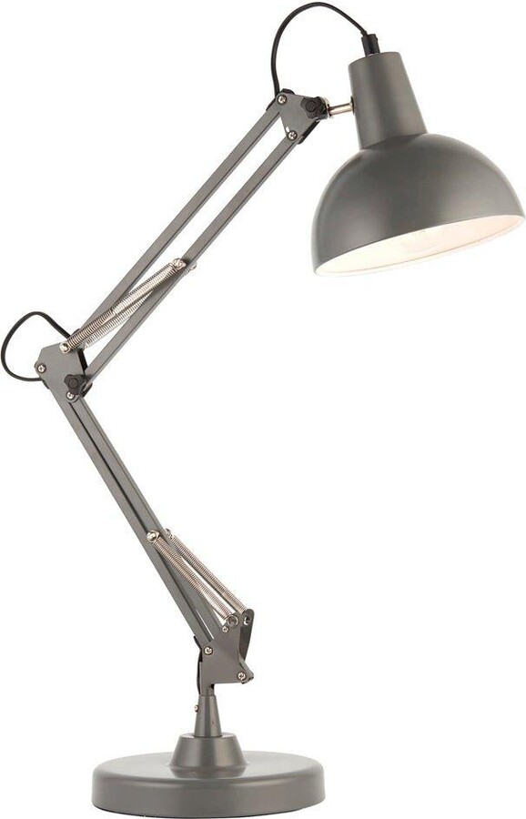 Loops Slate Grey Steel Table Lamp Task Light - Inline Switch ...