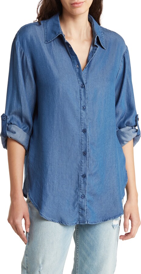 Rachel Roy Denim Tencel® Lyocell Tunic - ShopStyle Tops
