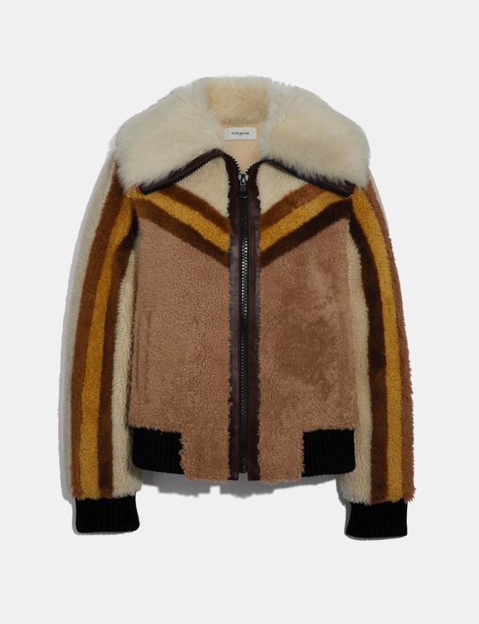Coach Shearling Bomber Jacket - ShopStyle