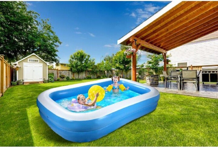 UMKYTOYS Giant Family Rectangular Paddling Pool : Beat the Summer Heat ...