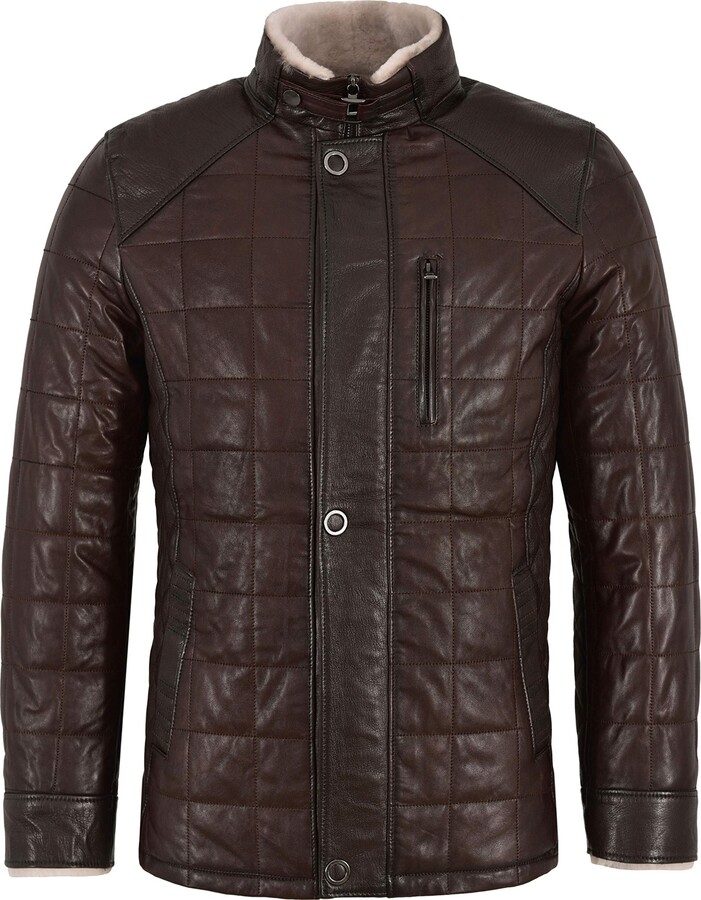 Smart Range Leather Men Real Leather Jacket Brown Veg Tanned Leather ...
