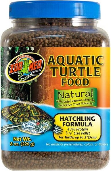 Zoo Med Natural Aquatic Turtle Food - Hatchling Formula (Pellets) - 8 ...