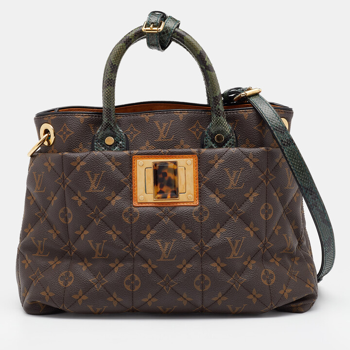 Louis Vuitton Green//Black Monogram Canvas And Python Etoile Exotique ...