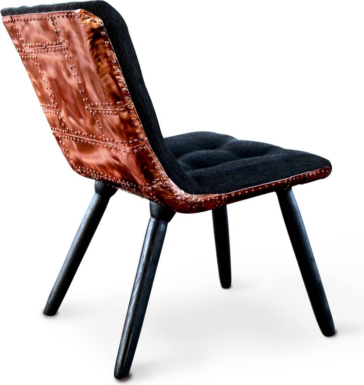 Etsy Lounge Chair Black Fabric & Solid Copper Modern Chair With Copper ...