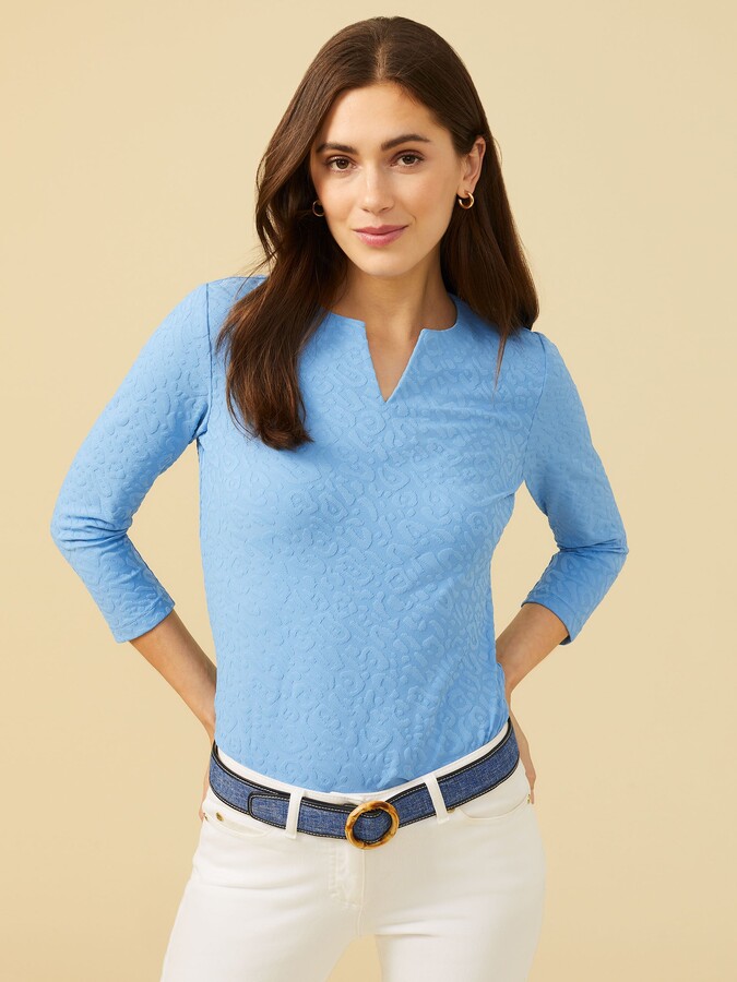 J.Mclaughlin Carly Top in Posh Cheetah Jacquard - ShopStyle