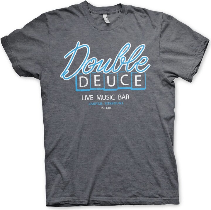Road House Officially Licensed Double Deuce Live Bar T-Shirt (Dark ...
