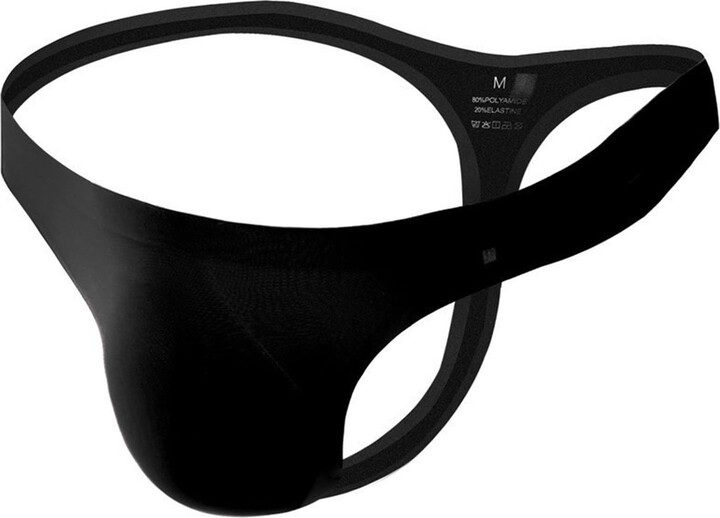 Faringoto Ice Silk Gays Men Underwear Men's Thong G String Black ...