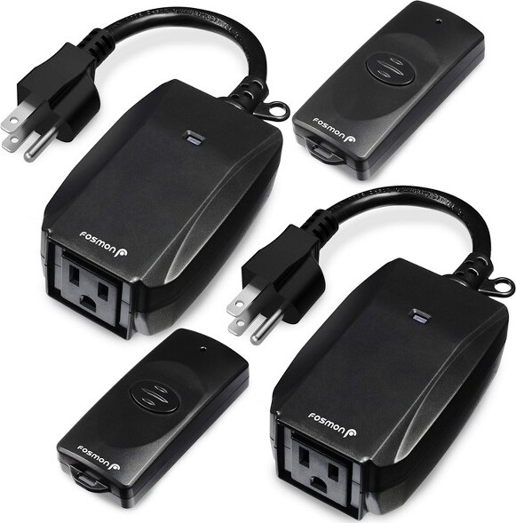 Fosmon WavePoint [ETL Listed] 2 Pack Wireless Remote Control Outlet ...