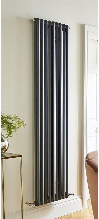 Clifton Anthracite Vertical Radiator with 2 Columns 1800mm (H) x 425mm ...