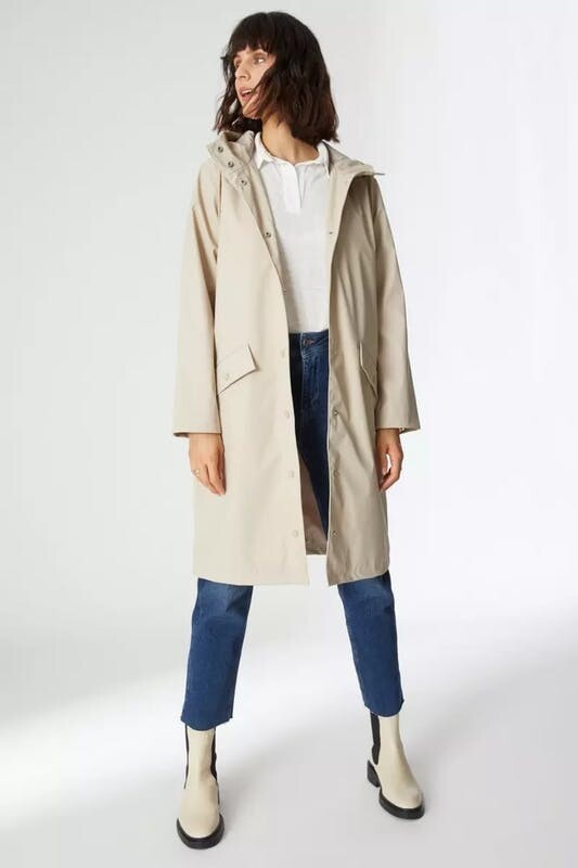 Principles Womens/Ladies Long Waterproof Jacket - Stone - ShopStyle