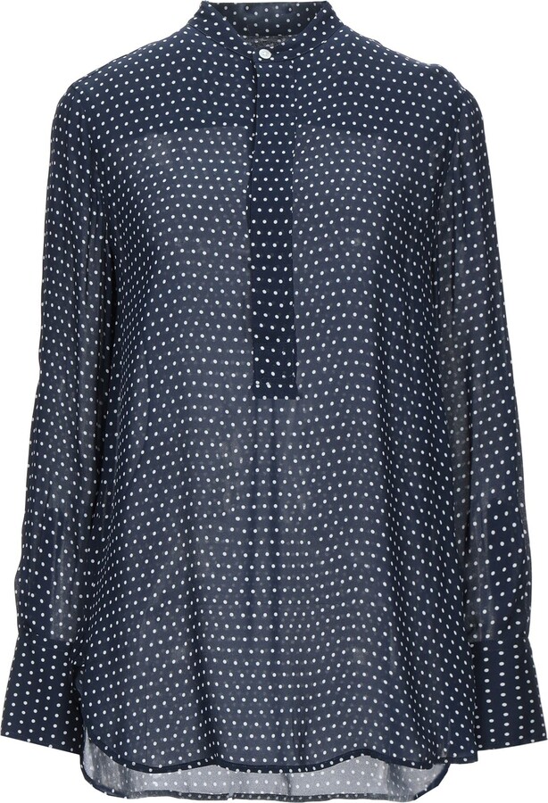 Polo Ralph Lauren Blouse Midnight Blue - ShopStyle Long Sleeve Tops