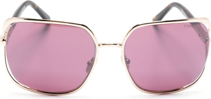 Tom Ford Eyewear Goldie square-frame sunglasses - ShopStyle