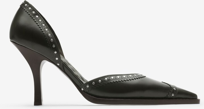 Burberry Studded Leather Bird Pumps - ShopStyle Heels