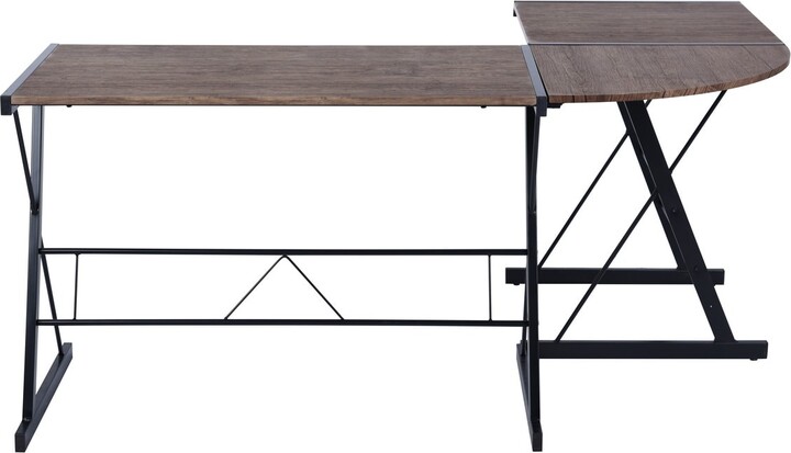 Global Pronex L-Shaped Desk Modern Compute Corner Desk Home Office ...