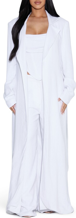 Naked Wardrobe The Life Tie Waist Duster - ShopStyle Coats