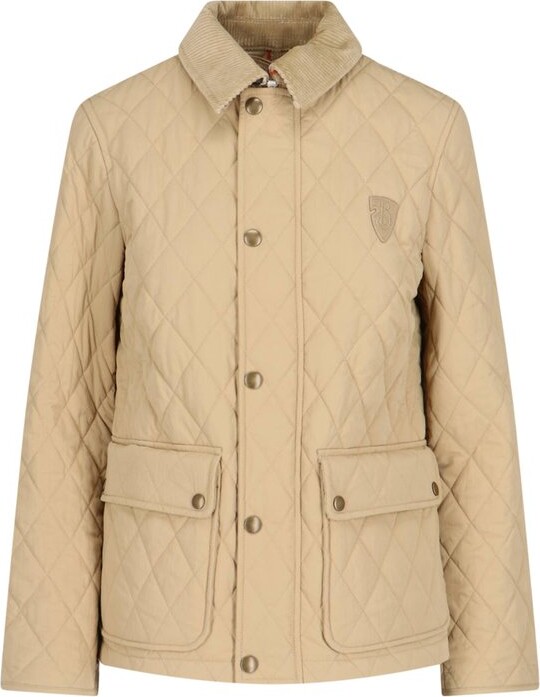 Burberry Logo Patch Quilted Puffer Jacket - ShopStyle