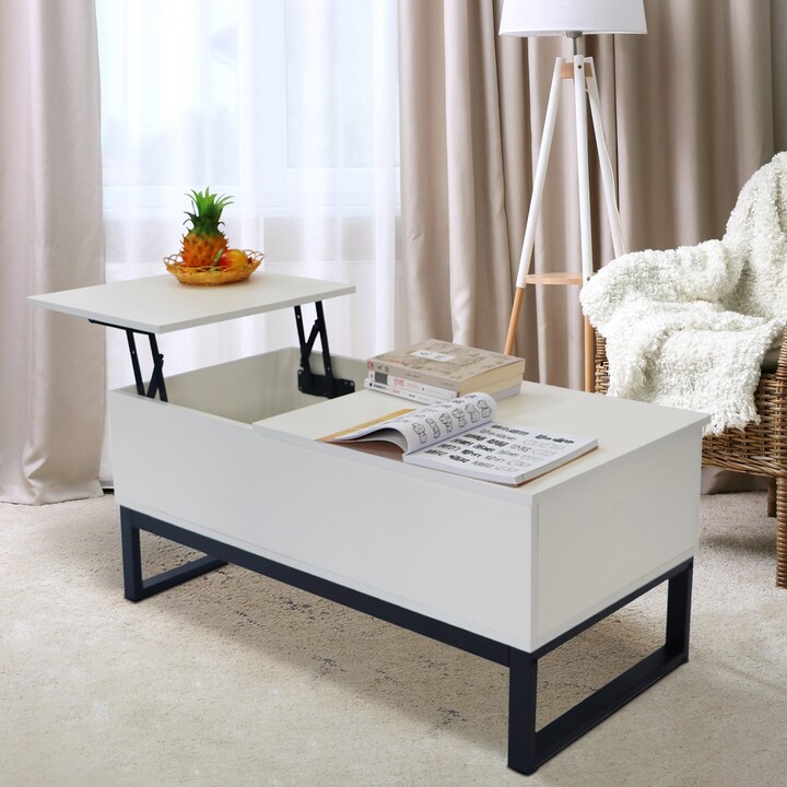 Rasoo Coffee Table,Computer Table,Steel/Metel Legs Support, Big Storage ...