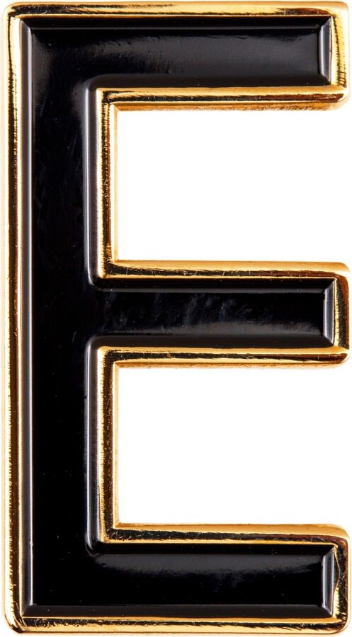 Make Heads Turn Women's Black Enamel Letter E Pin - ShopStyle