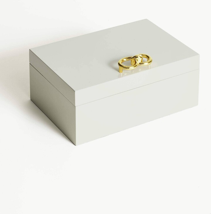 Knot Lacquered Jewellery Box Grey Lacquer - ShopStyle