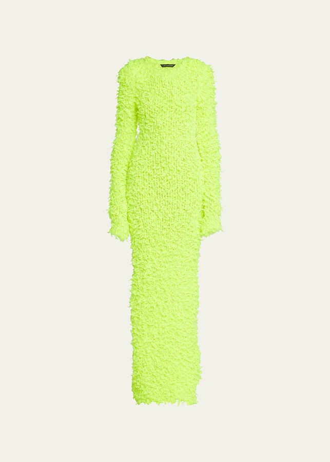 Balenciaga Maxi Fluffy Dress - ShopStyle